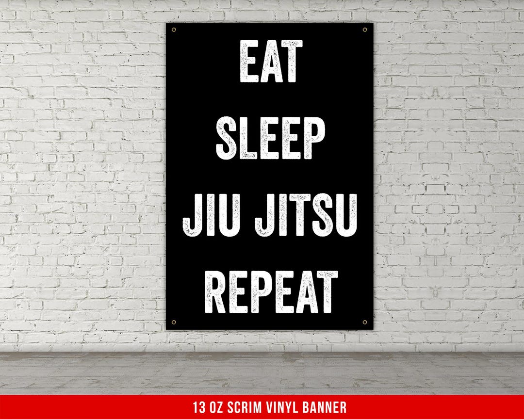 Jiu Jitsu Banner, Gym Decor, Inspirational BJJ Quote, Motivational ...