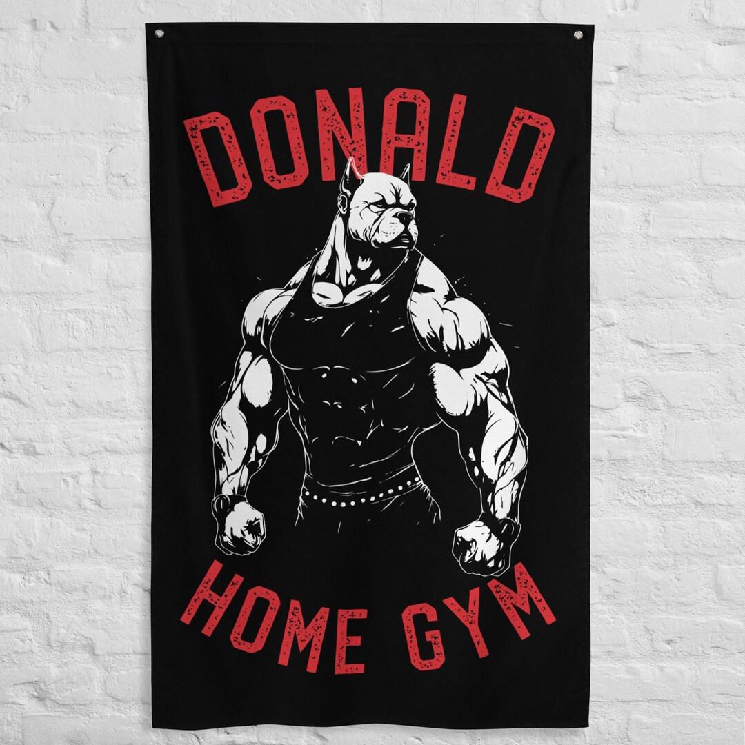 Custom Gym Flag Banner for Home Gym Decor Weightlifting Motivational ...
