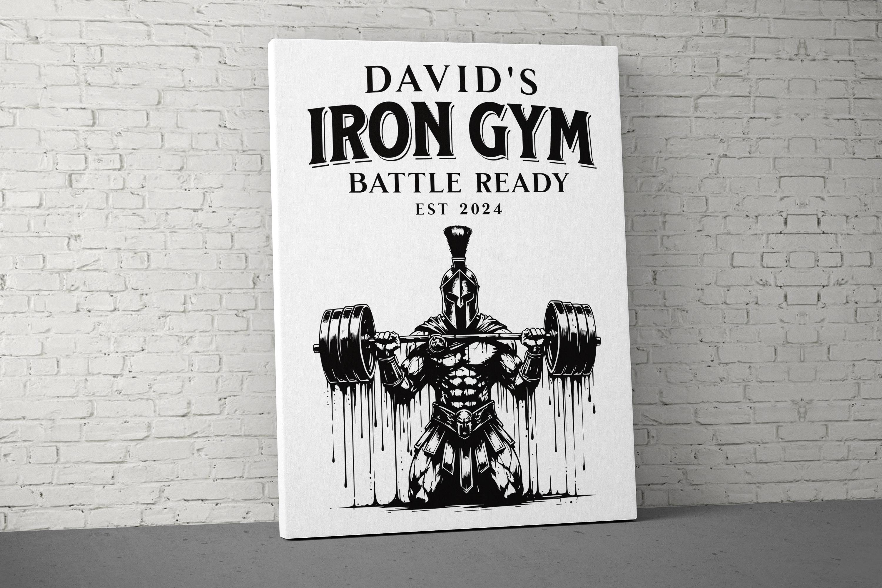 Motivational Canvas, Iron Gym Print, Fitness Poster, Inspirational Wall ...