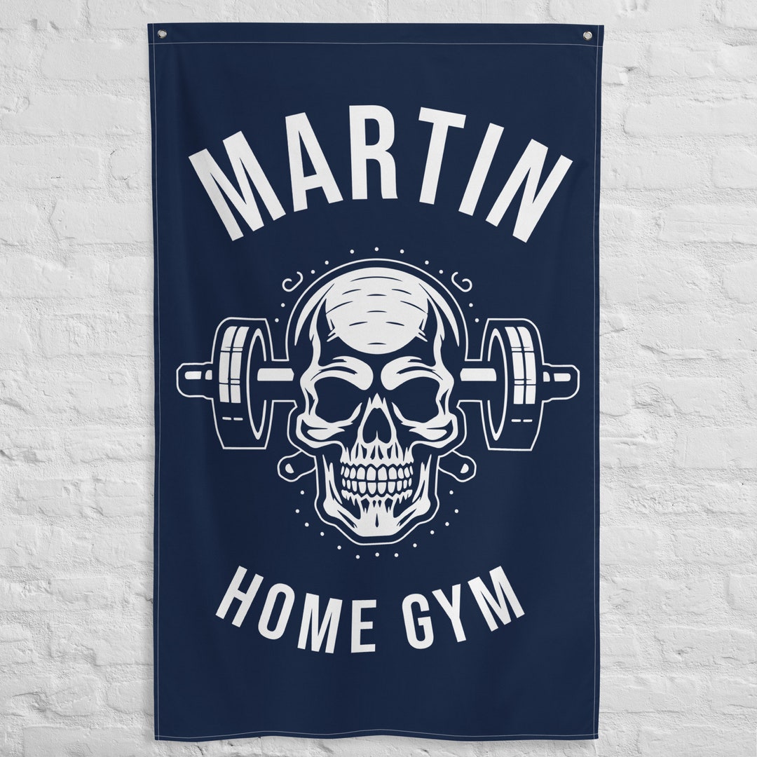 Skull Weights - Custom Gym Flags - Gym Gifts - Weightlifting Decor ...