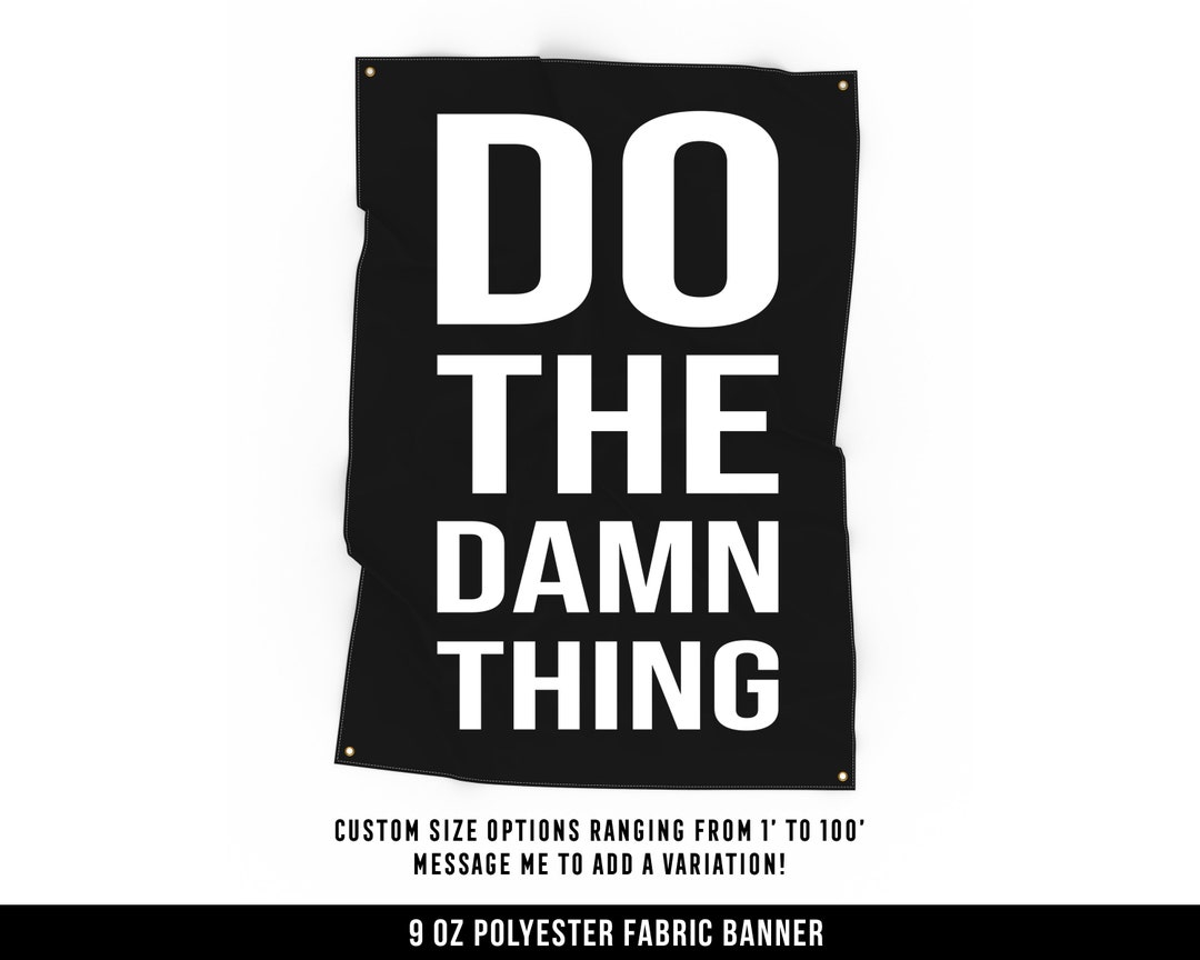 Do the Damn Thing Cloth Banner Home Gym Decor Large Wall Art Quote ...