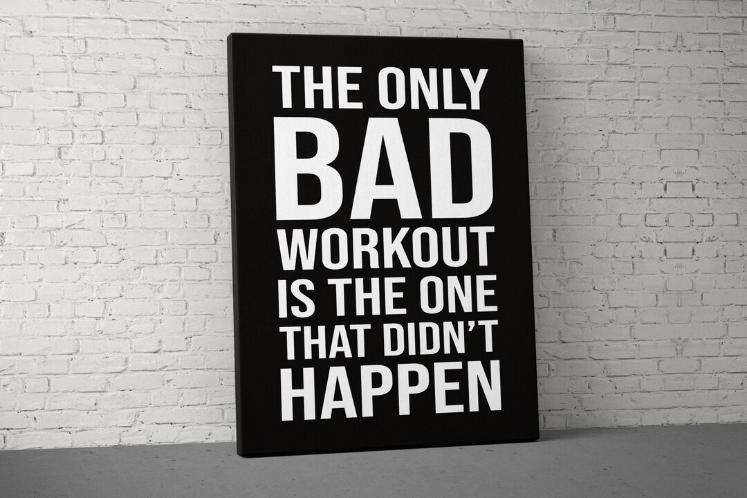 Motivational Canvas Workout Quote, Gym Wall Decor Modern Wall Art ...