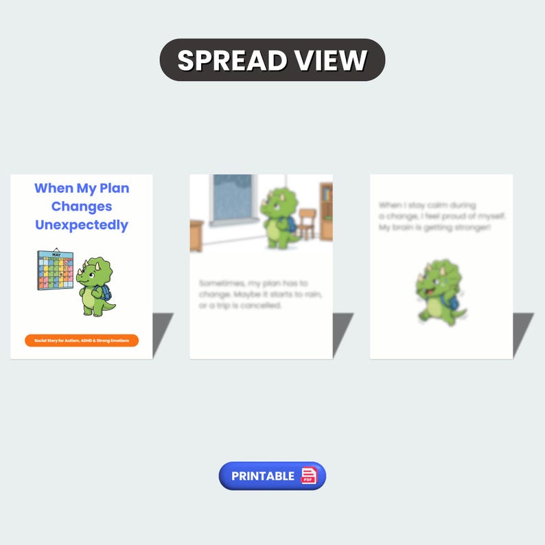 Unexpected Change Social Story, Autism Cognitive Flexibility Tool, ADHD ...