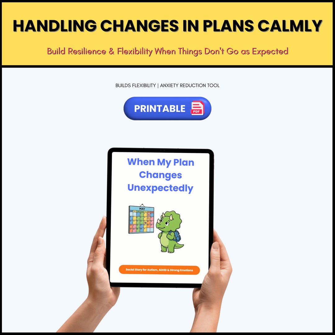 Unexpected Change Social Story, Autism Cognitive Flexibility Tool, ADHD ...