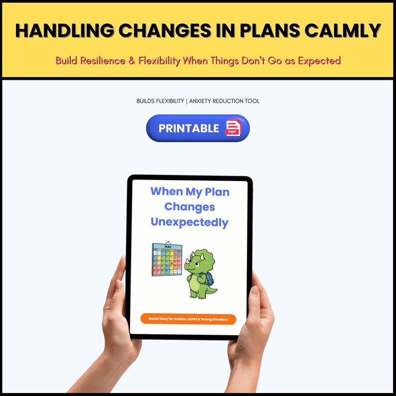 Unexpected Change Social Story, Autism Cognitive Flexibility Tool, ADHD ...