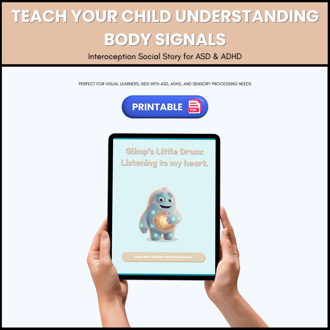 Interoception Social Story: Glimp’s Little Drum | Heart Rate Anxiety ...