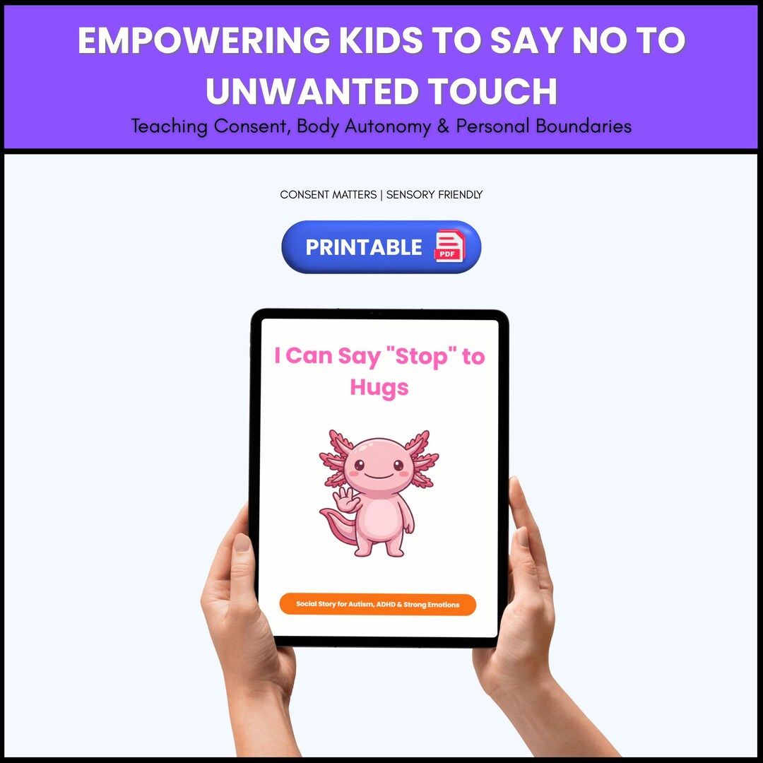 Autism Social Story: I Can Say "stop" to Hugs | Body Autonomy & Consent ...