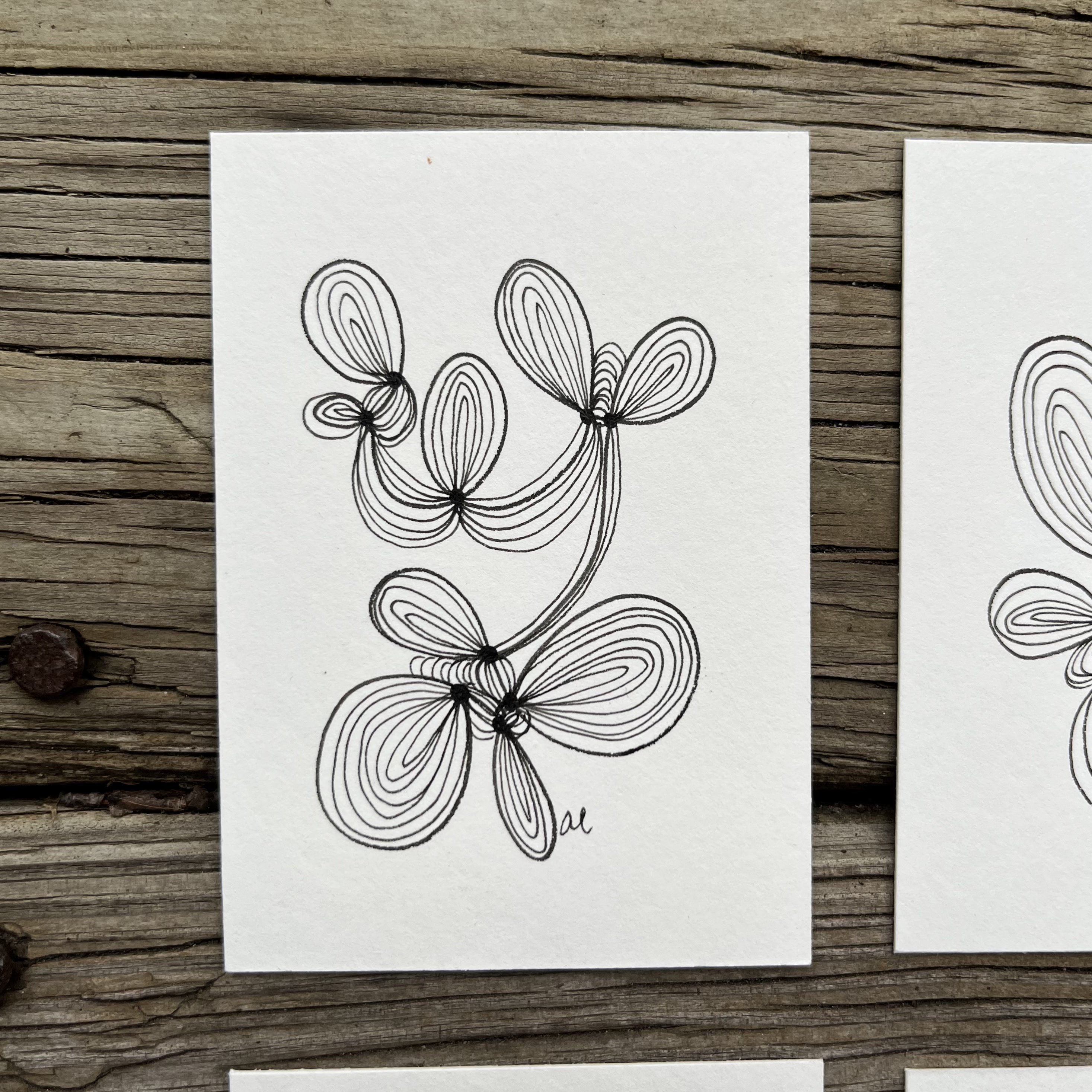 5 Dollar Mini Original Line Art Drawings 7 to Choose From - Etsy