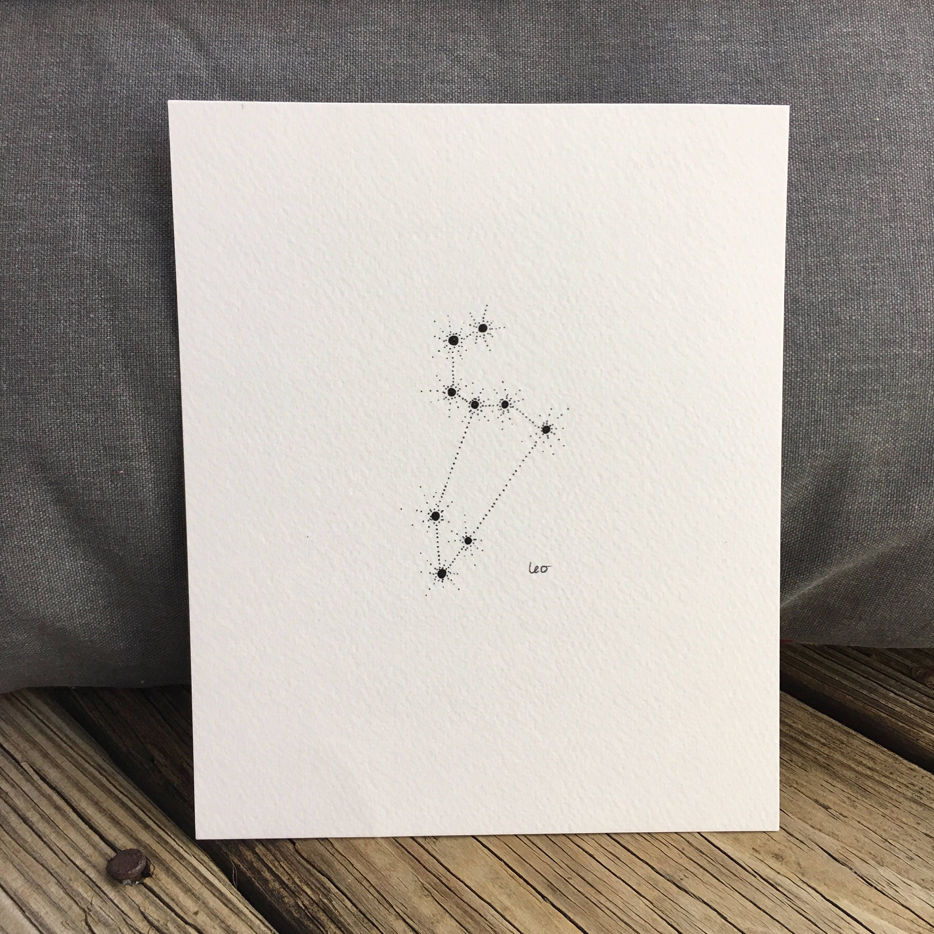 Zodiac Constellation Drawings - Single, Double or Family - Etsy