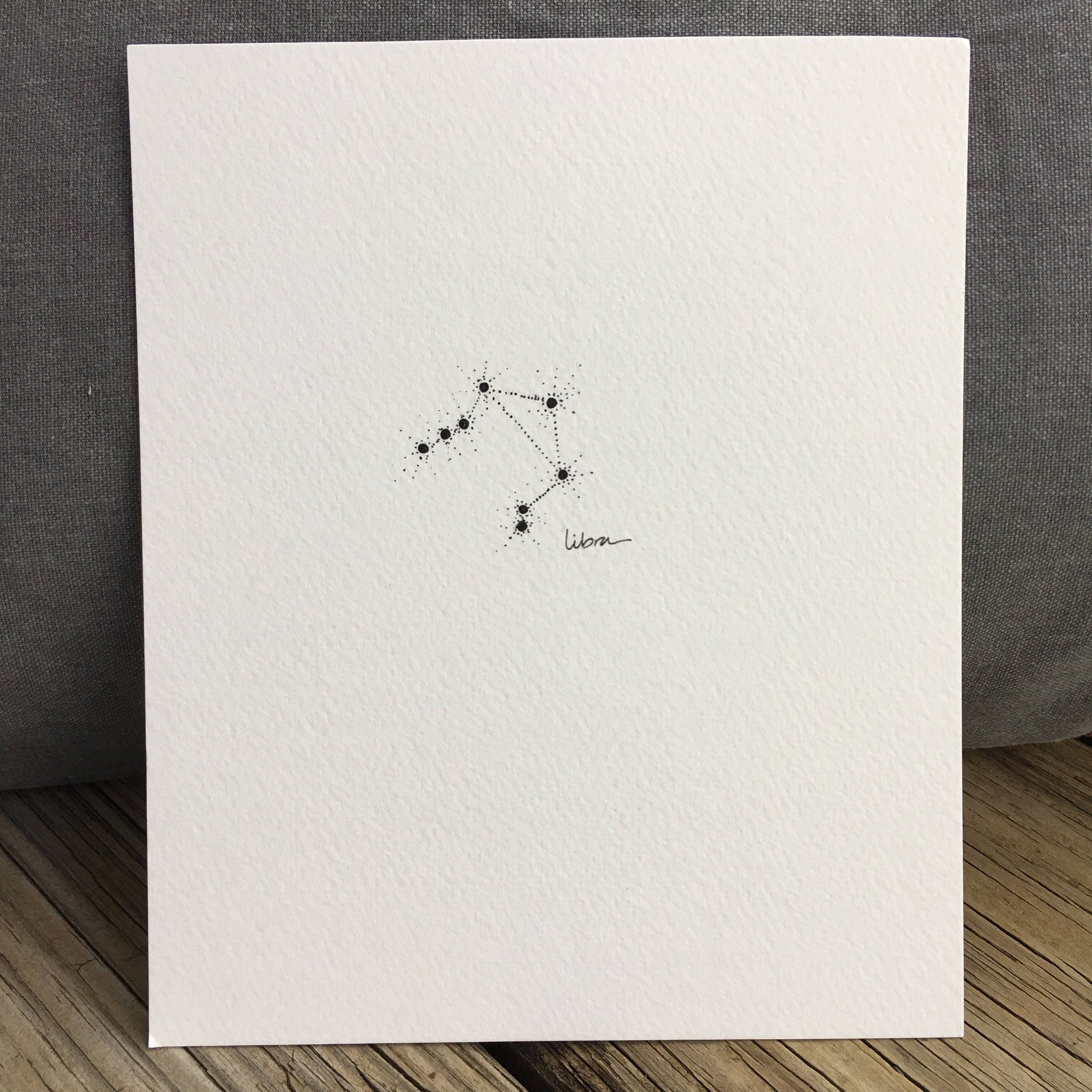 Zodiac Constellation Drawings - Single, Double or Family - Etsy