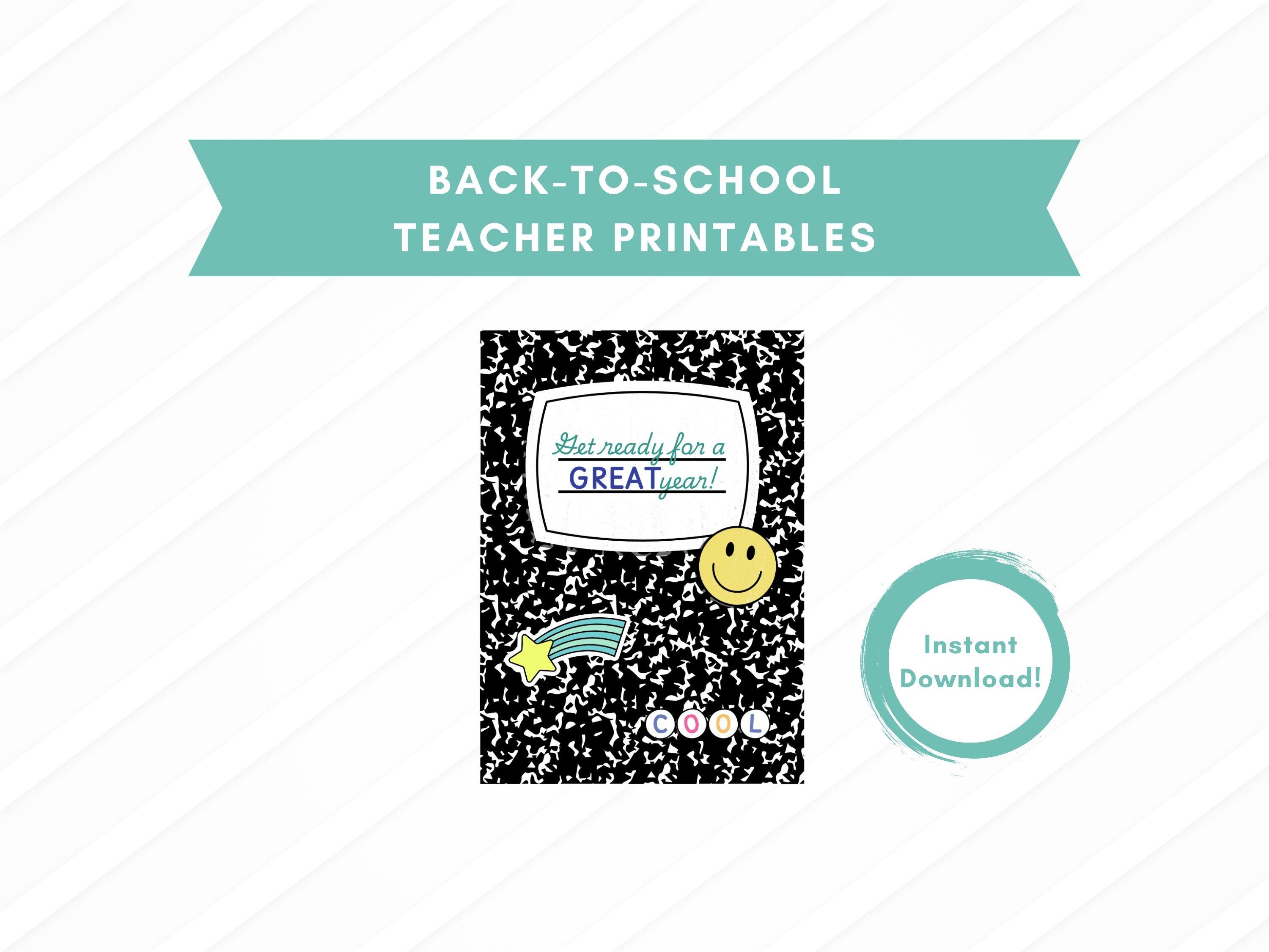 Printable Teacher Gift Tags | Back to School Treats (instant Download ...