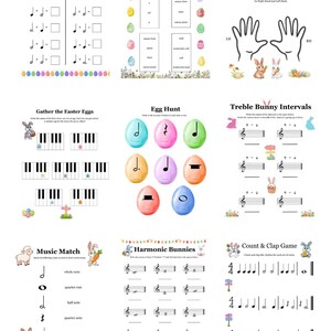 Easter Music Theory Worksheets PDF Printable | 22 Pages | Beginner ...
