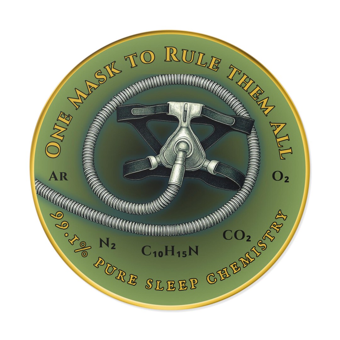 CPAP Mask Sticker – One Mask to Rule Them All, Waterproof Vinyl Decal ...