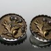 Antique Steel Cup Buttons - 2 PC - Floral Design - Cut Steel Accents - Etsy