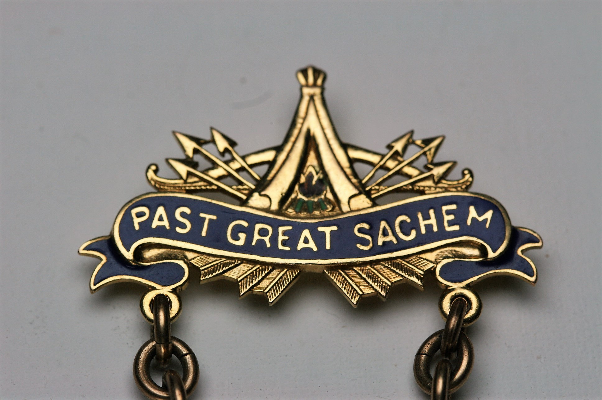 Vintage 10k and Enamel Fraternal Pin - Past Great Sachem- Improved ...