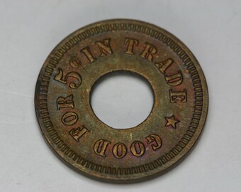 5 Cents Trade Token | Etsy