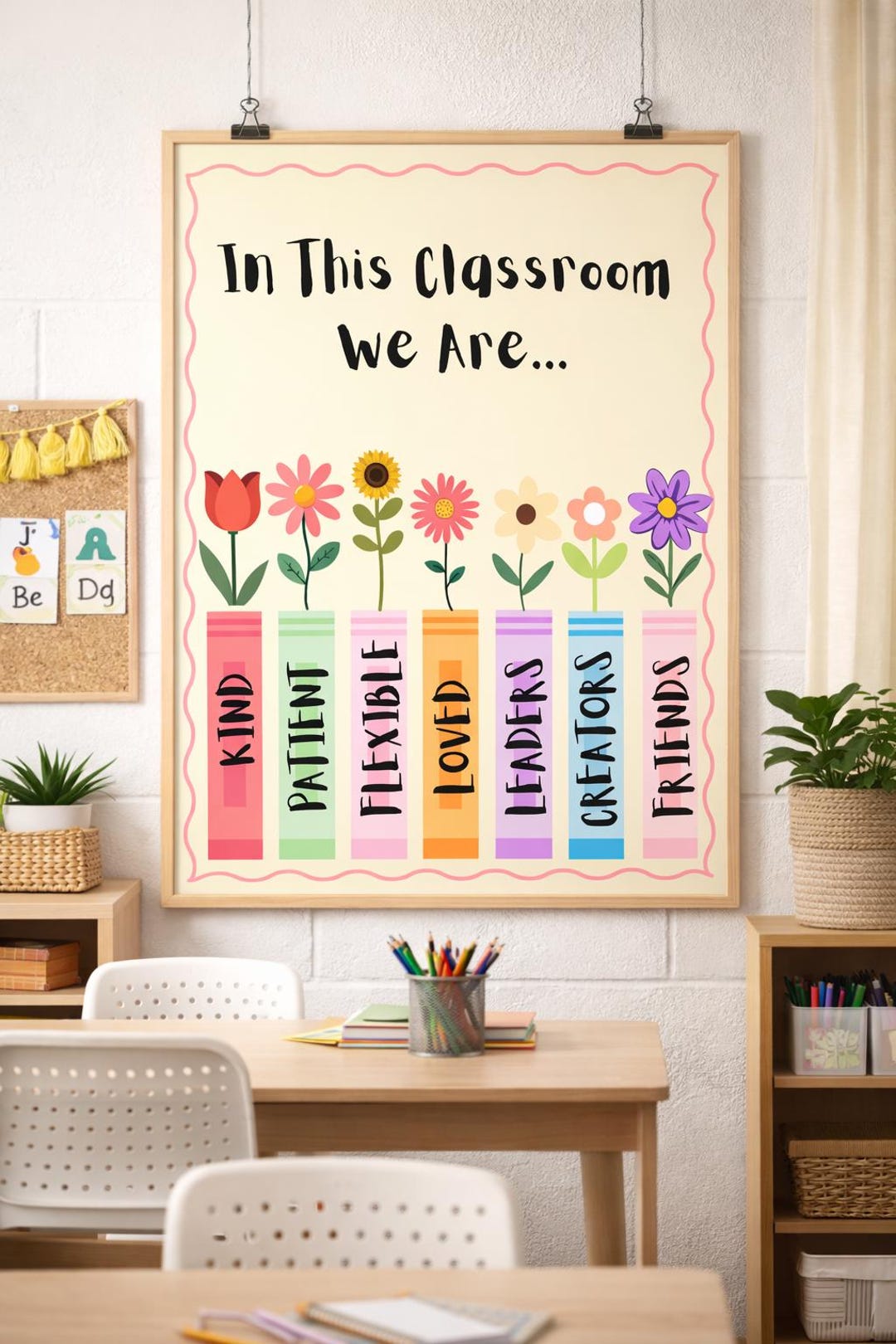 Spring Kindness Poster | 18x24 Classroom Decor | Kindness Wall Art for ...