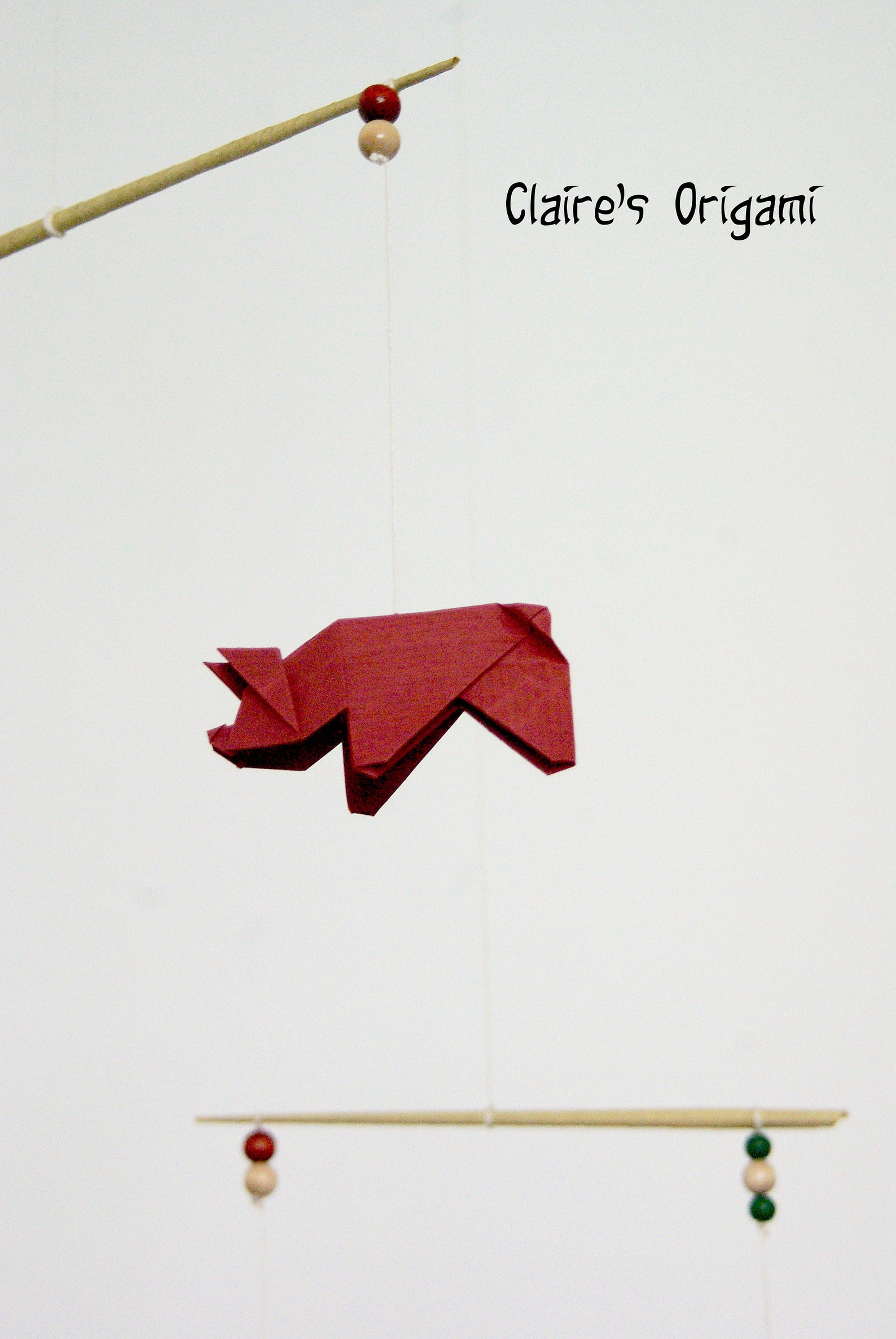 Farm Animals Origami Mobile / Dog, Pig, Rooster, Rabbit and Goat ...