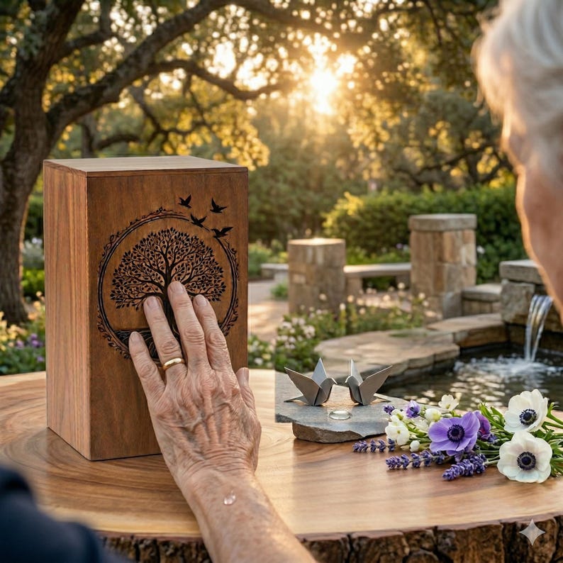 Personalized Wooden Urn Box – Tree of Life Engraved Memorial Box - Etsy