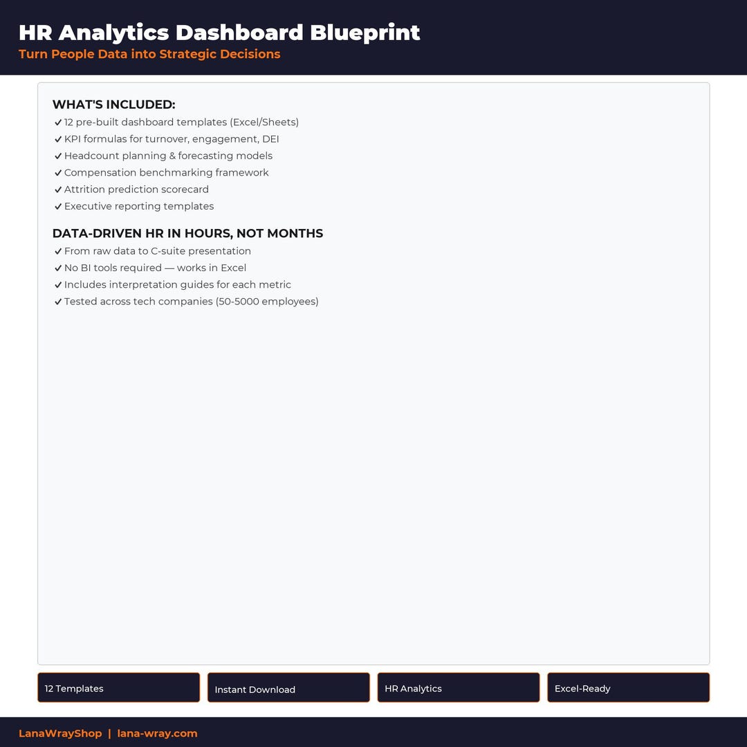 HR Analytics Dashboard Blueprint | People Metrics Template | Workforce ...