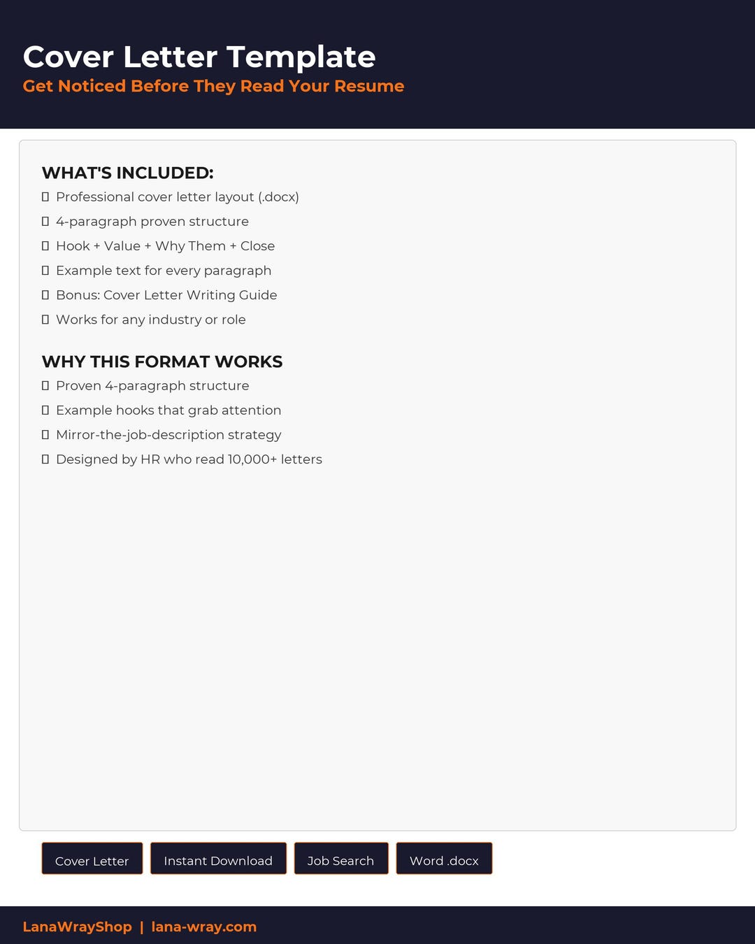Cover Letter Template | Professional Job Application Letter | Ats ...