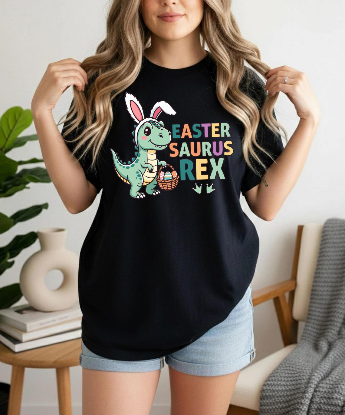Easter Saurus Rex Png, T-rex Dinosaur Png, Kids Easter Png, Happy ...