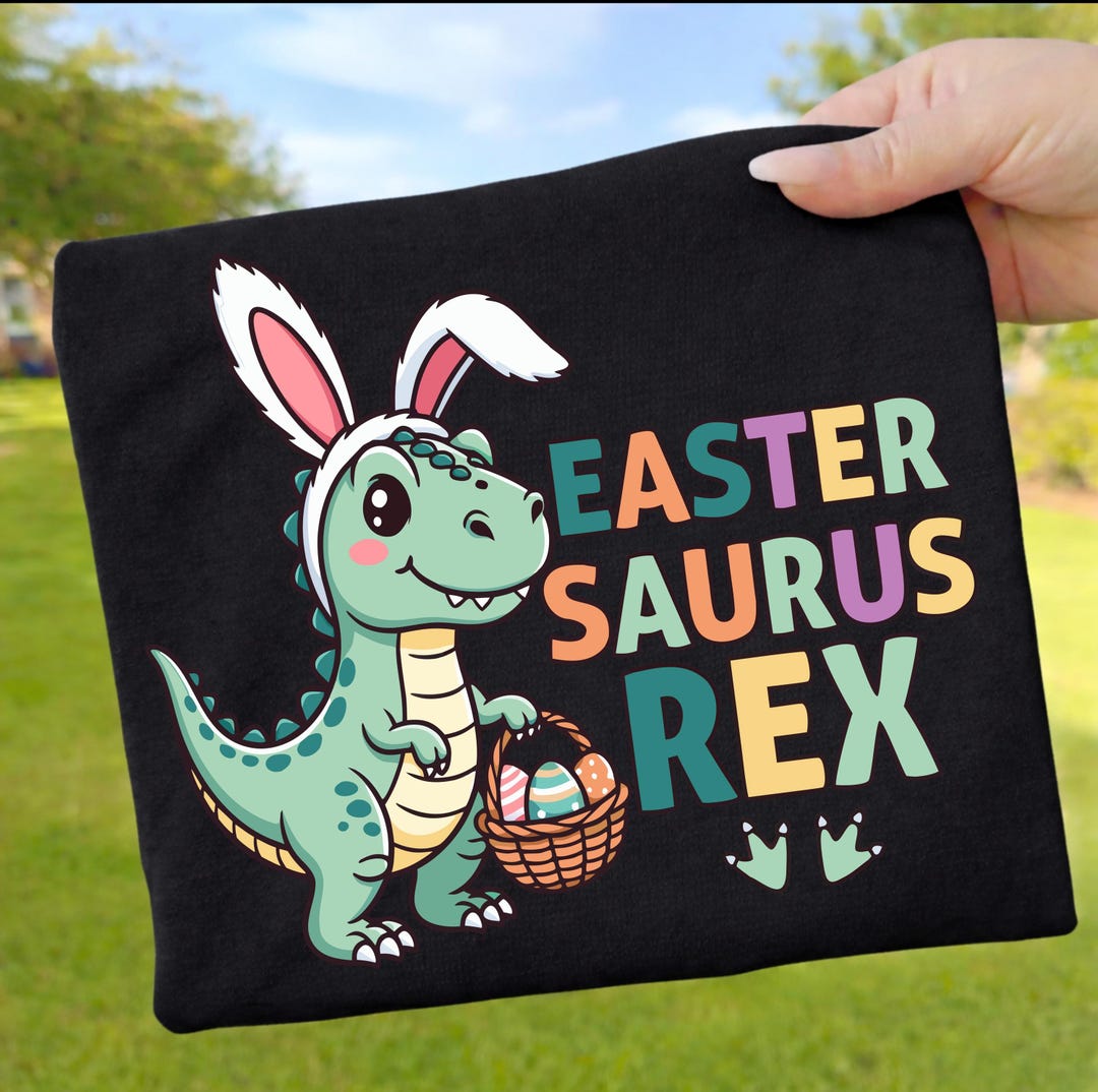 Easter Saurus Rex Png, T-rex Dinosaur Png, Kids Easter Png, Happy ...