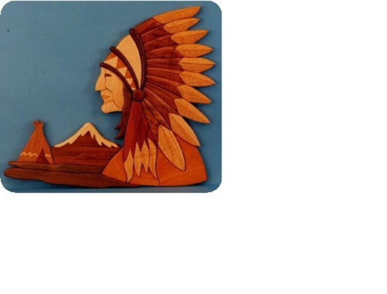 American Indian Chief Intarsia Project - Scroll Saw, Woodworking ...