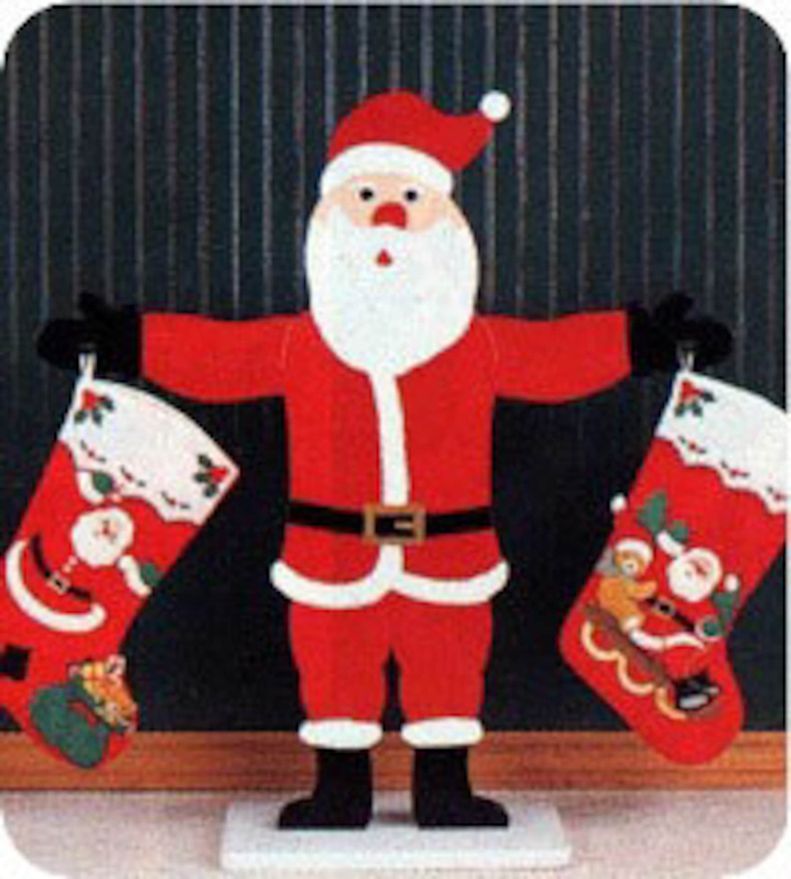 Santa Stocking Holder Project Scroll Saw, Woodworking Project Plans - Etsy