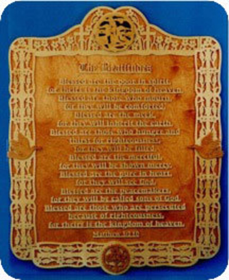 The Beatitudes Wall Plaque Project - Scroll Saw, Fretwork, Woodworking ...