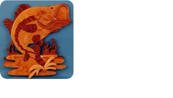 Large Mouth Bass Intarsia Project Scroll Saw Intarsia - Etsy