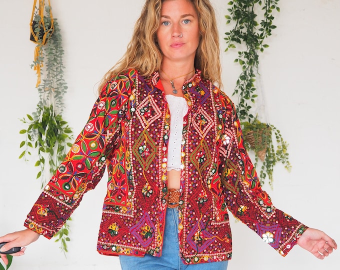 MIRROR JACKET - 60's 70's Vintage Jacket - Retro Beatles - Sgt Pepper ...