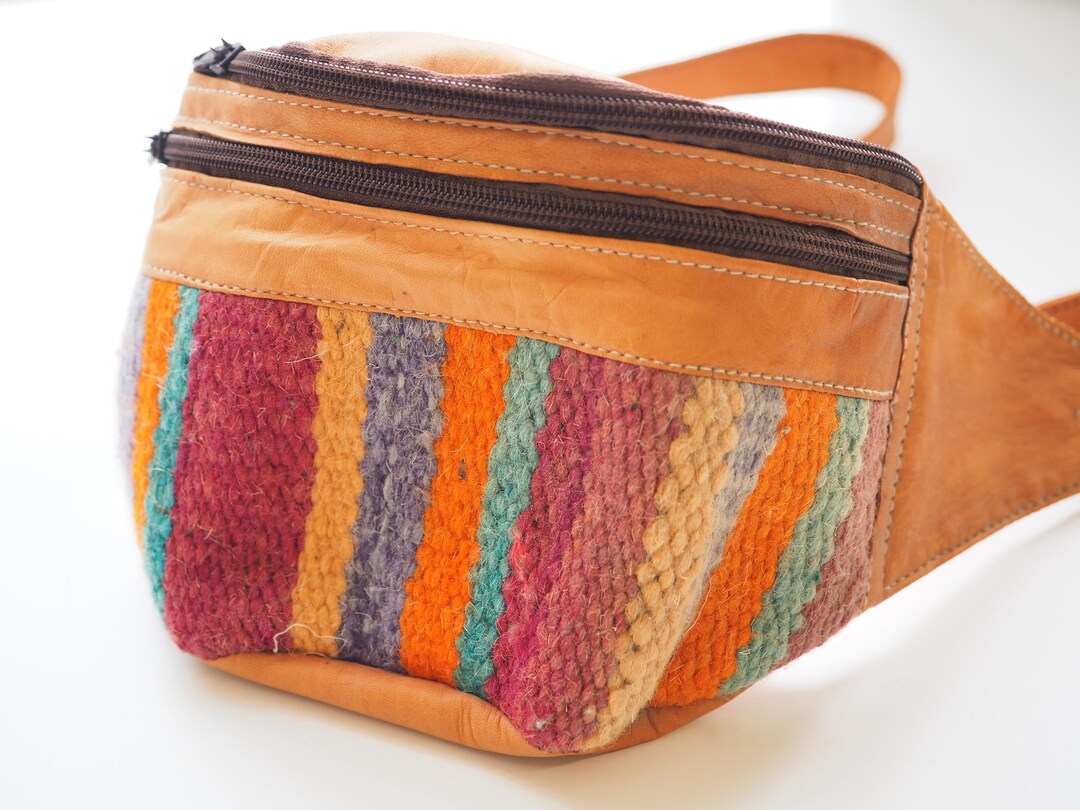 VINTAGE BUM BAG - Boho Mens Bum Bag - Aztec Carpet - Shoulder Satchel ...