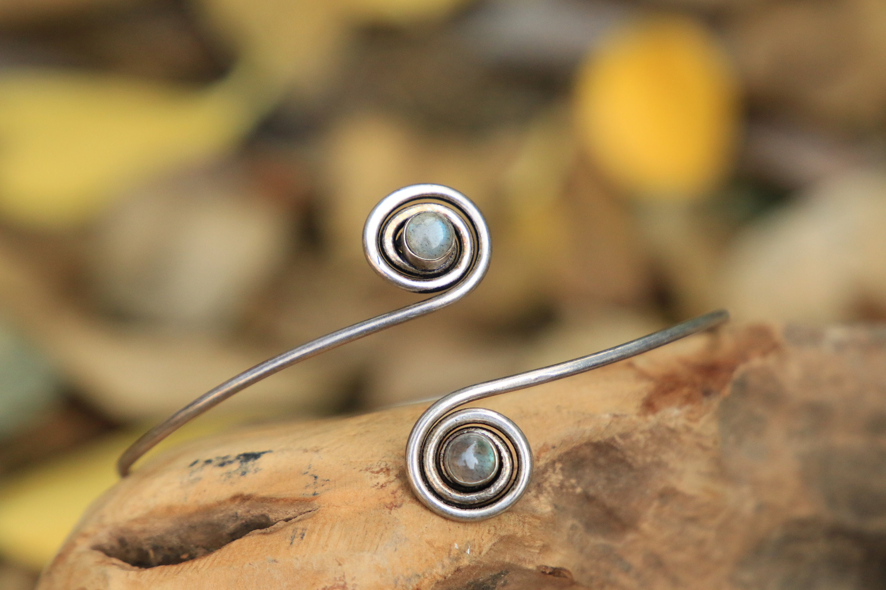 LABRADORITE ARM BRACELET - Festival - Upper Arm Cuff - Silver Cuff ...