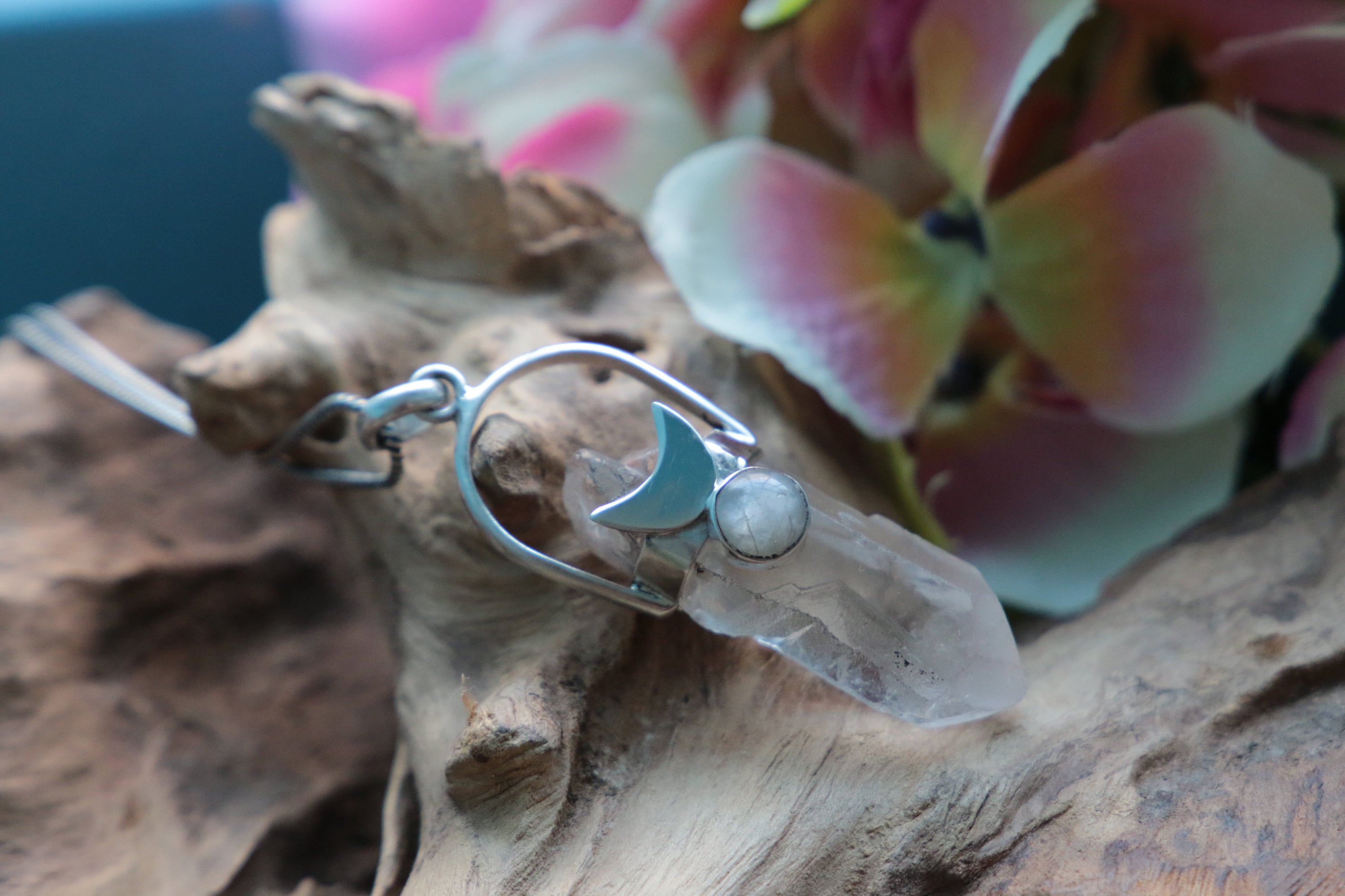 MOON QUARTZ NECKLACE - Moonstone Necklace - Raw Quartz - Rough Gemstone ...