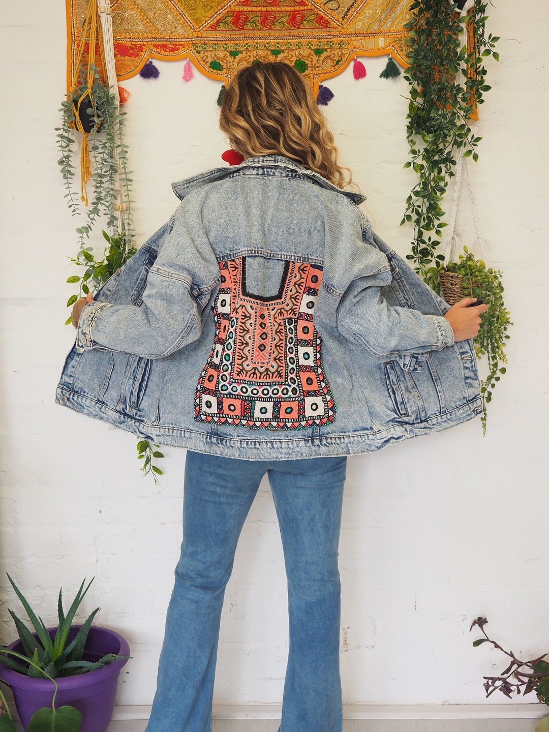 RETRO BANJARA JACKET - Denim Patchwork Jacket - Unisex / Non Binary ...