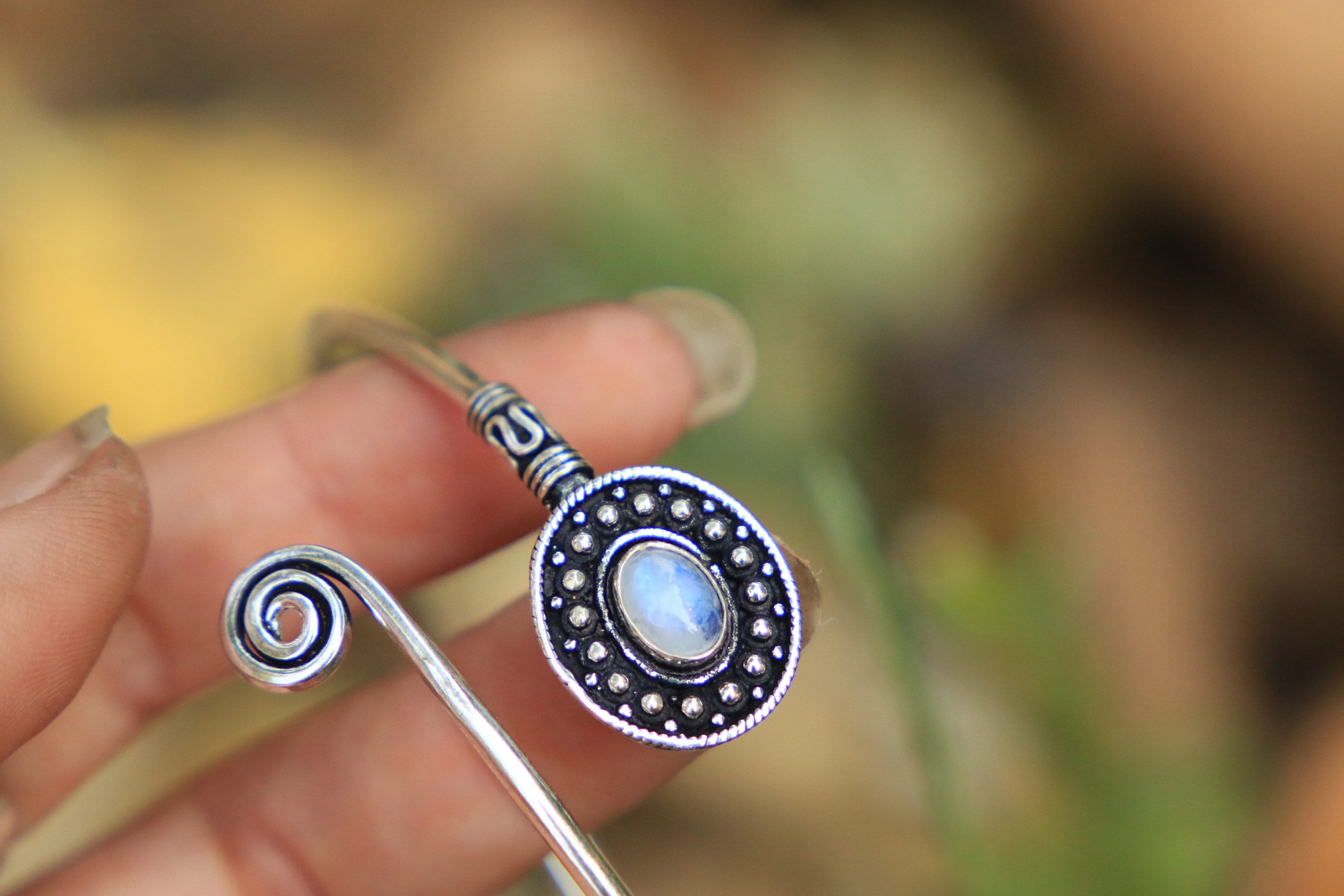 MOONSTONE ARM CUFF - Festival Arm Band - Tribal - Upper Arm Cuff ...
