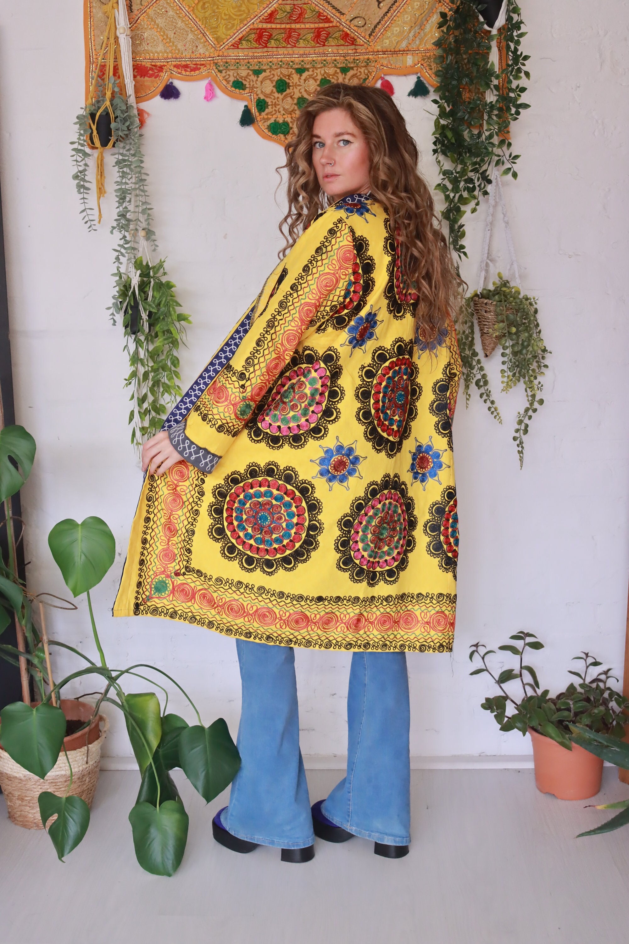 SUNSHINE MAXI JACKET - Embroidered Cotton Coat - Suzani Jacket - Zara ...
