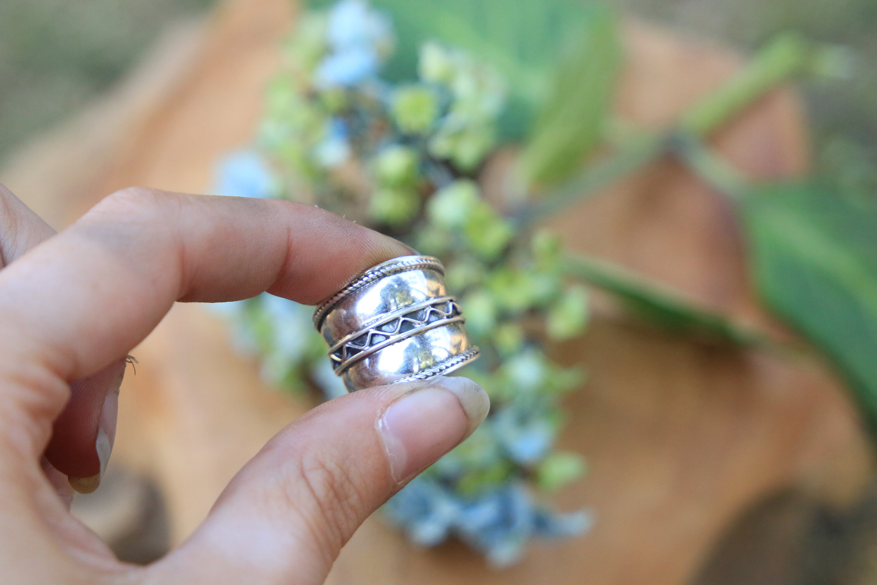 CHUNKY TRIBAL RING - 925 Sterling Silver - Adjustable Handmade ring ...