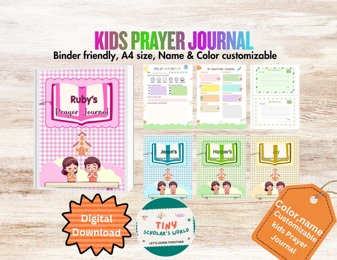 Kids Prayer Journal | Bible Study, Homeschool Kit (digital Download) - Etsy