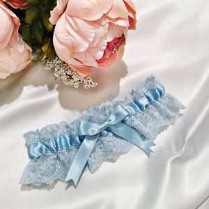 Something Blue Keepsake Wedding Garter, Light Blue Lace and Satin ...