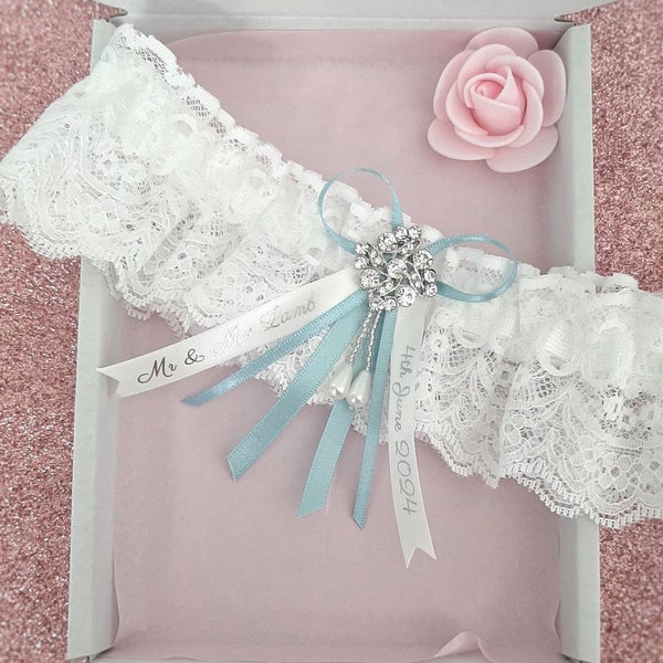 Wedding Garter Blue - Etsy