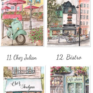 Personalized Paris Girls Name Prints Choose Set of 4 Pink - Etsy