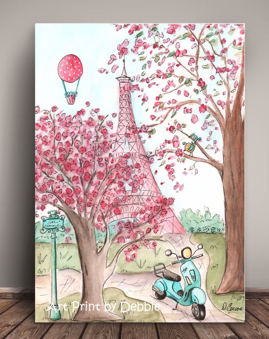 Personalized Paris Prints For Girls French Themed Bedroom 4 | Etsy