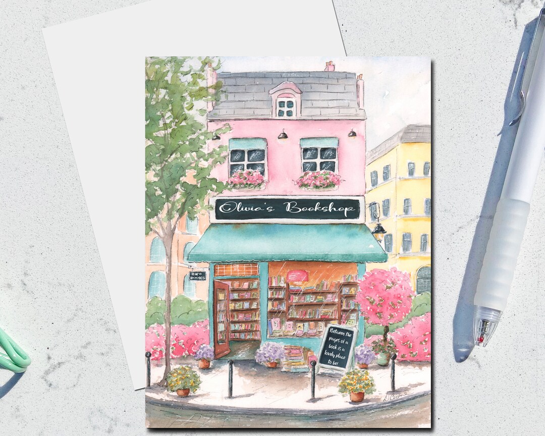 Personalized Stationery for Girls, Book Lover Gift, Cute Note Cards ...