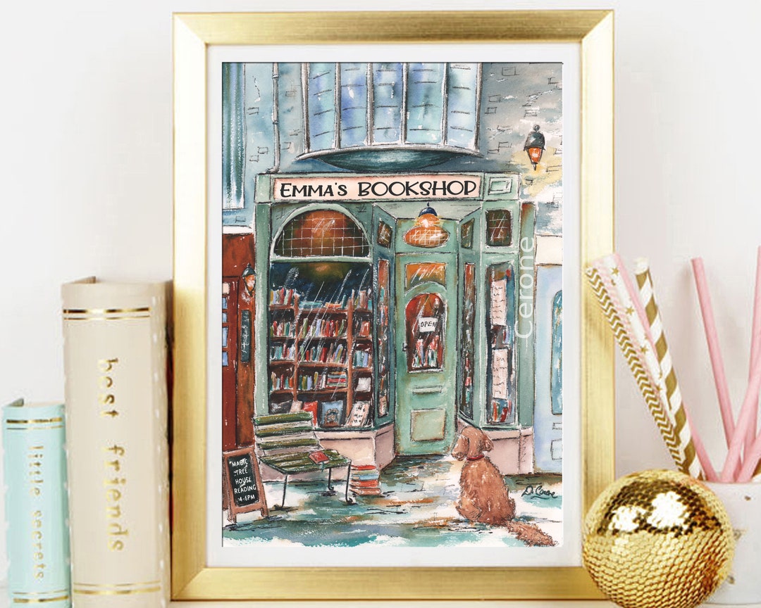 Personalized Book Themed Gift Idea, Book Art Print, Book Club Gift ...
