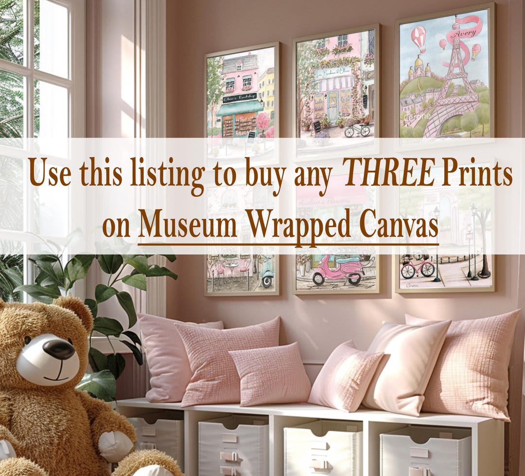 Large Custom Canvas Prints, Canvas Artwork for Nursery, Set of 3 ...