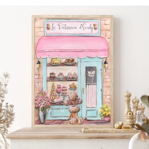 Paris Storefront, Personalized Laduree Print French Patisserie, Macaron ...