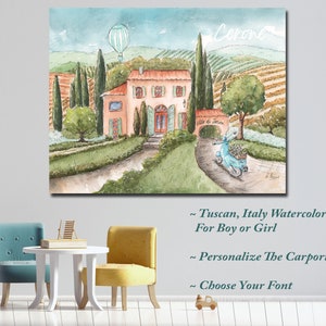 Kids Travel Art, Italy Travel Posters, Set of 2, Italian Nursery Art ...