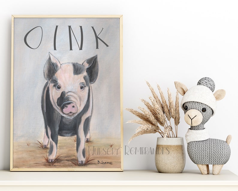 Farm Animal Prints Barnyard Nursery Wall Art Set of 4 - Etsy